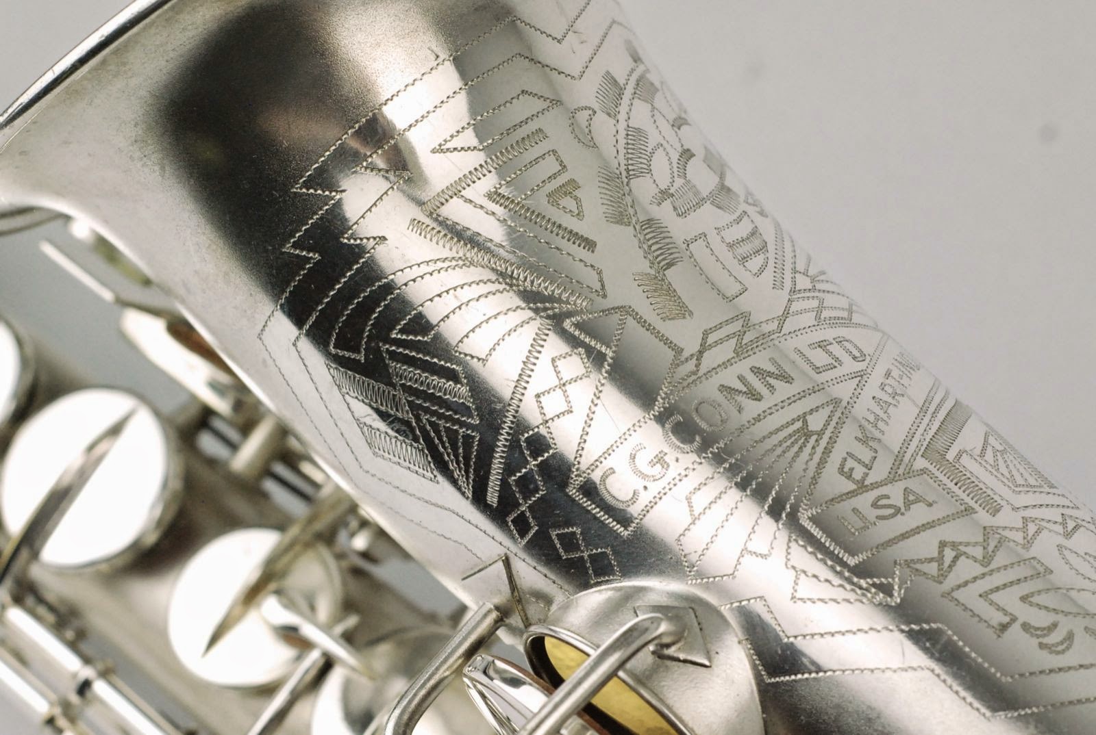 Conn Transitional Alto 244xxx Art Deco Silver 6M Overhauled – GETASAX
